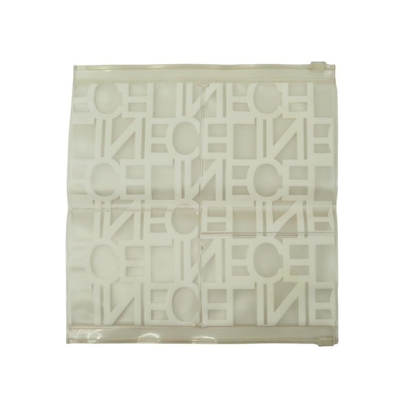 Celine | Bags | Celine Clear Logo Bag Pouch White Pvc Vinyl Mini | Poshmark